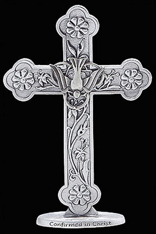 Confirmation Pewter standing cross