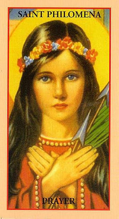Prayer Card: St Philomena x 10